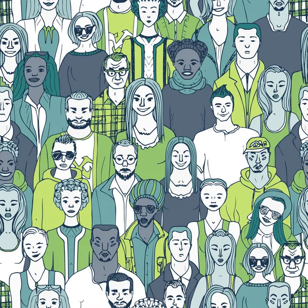 Faces in crowd Vector Art Stock Images | Depositphotos