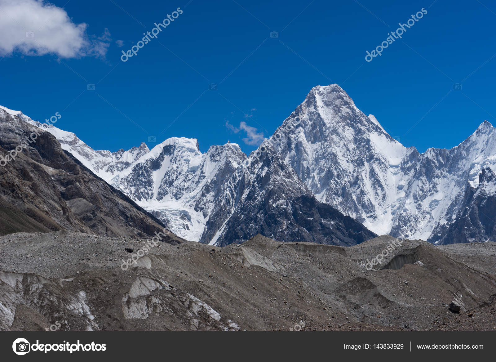 Gasherbrum massif mountain, Karakorum mountain range, K2 trek, P ...