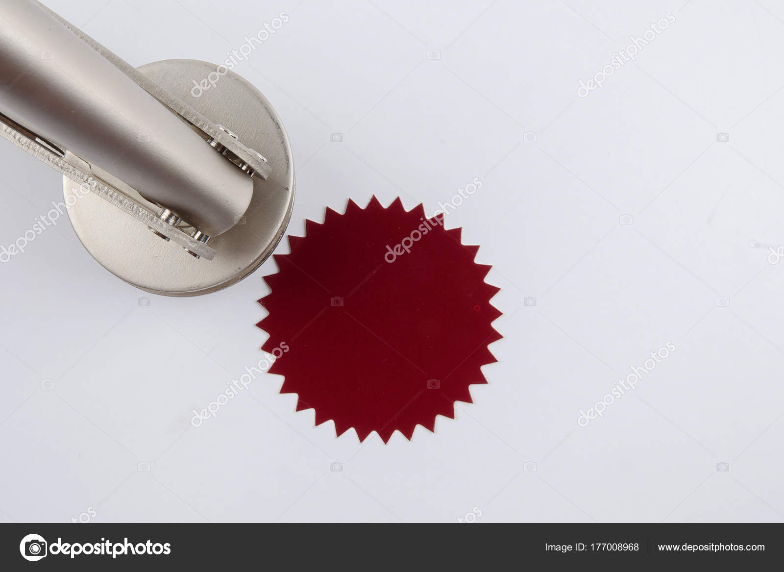 Common Seal Red Sticker Office Stamp Isolated White — Stock Photo ...