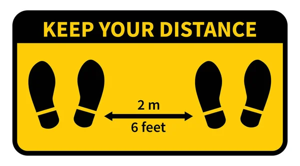Physical Distance Sign Keep Meter Distance Coronovirus Epidemic ...
