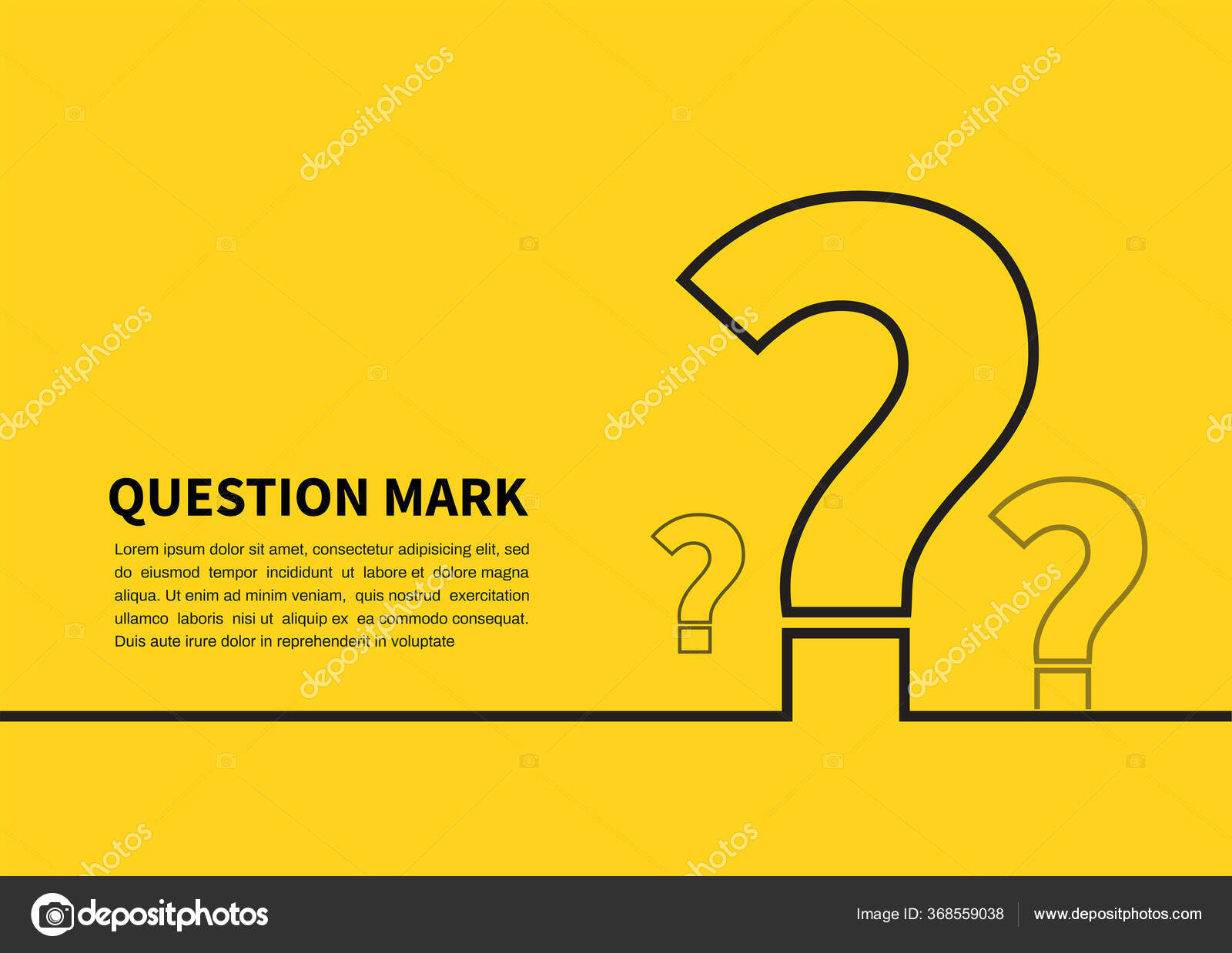 Question Mark Icon Yellow Background Faq Sign Vector Illustration Stock ...