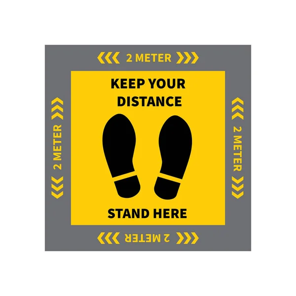 Physical Distance Sign Keep Meter Distance Coronovirus Epidemic ...