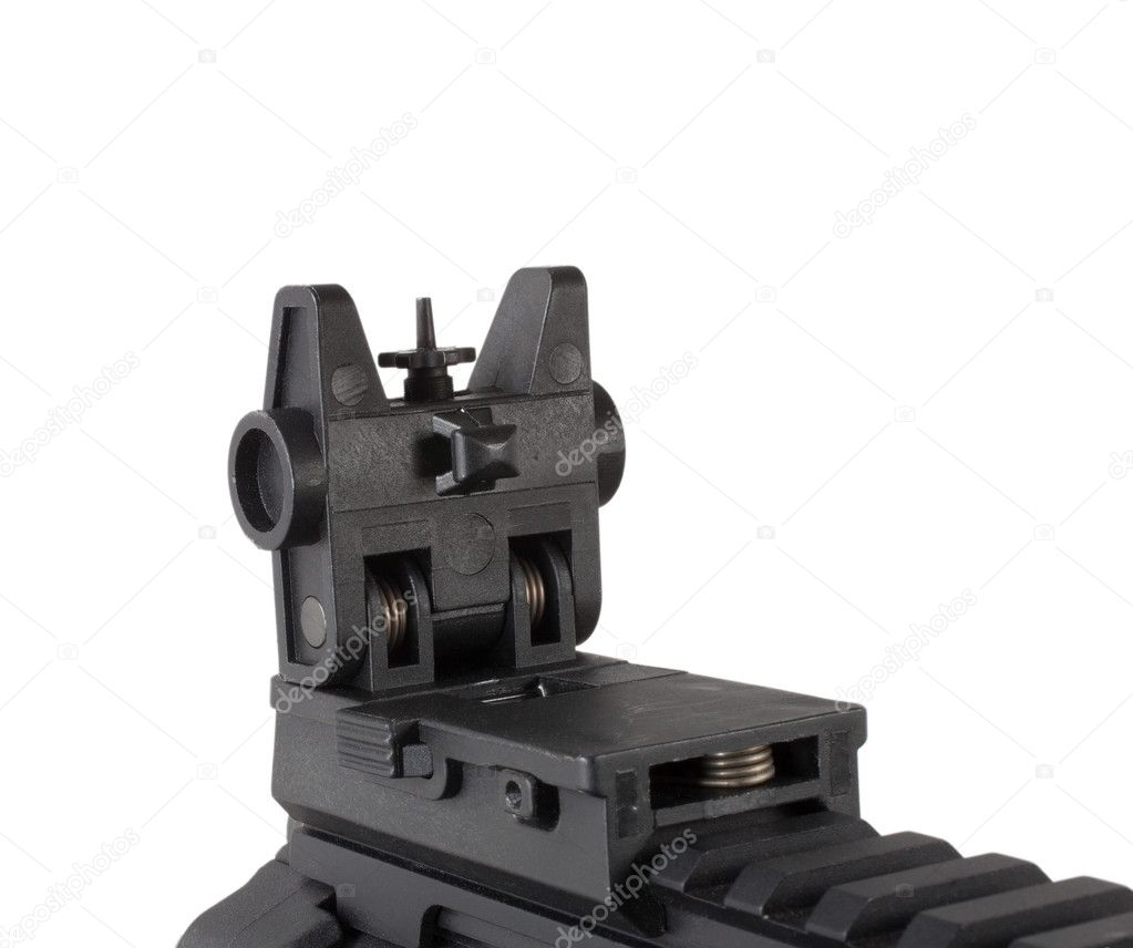 Front sight on a rifle — Stock Photo © gsagi #127880410