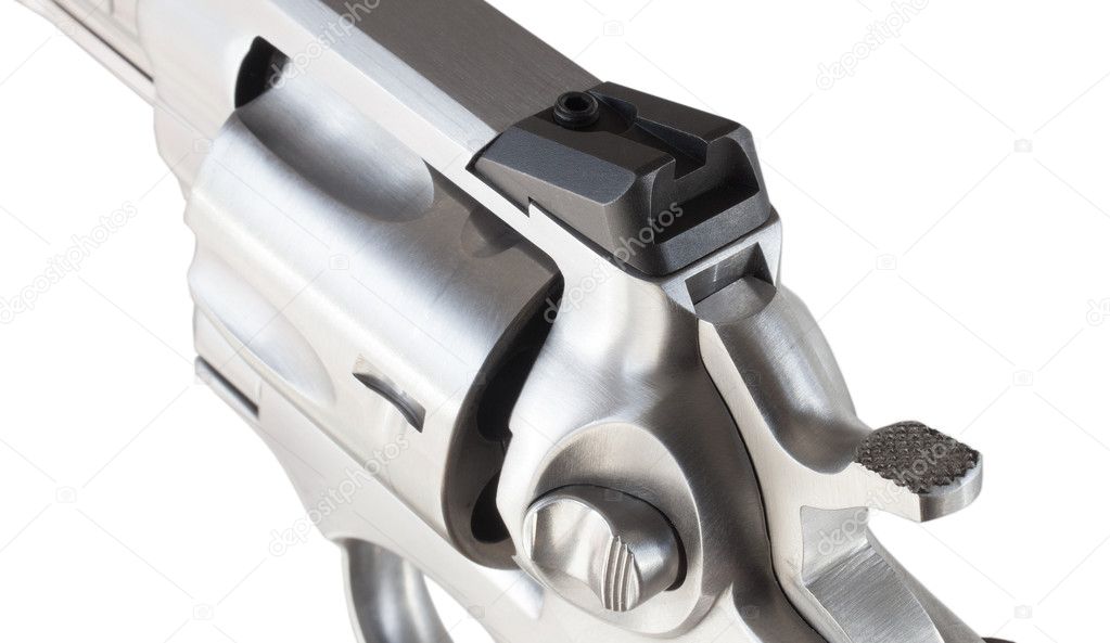 Vista trasera de un revólver — Foto de stock © gsagi #128616000