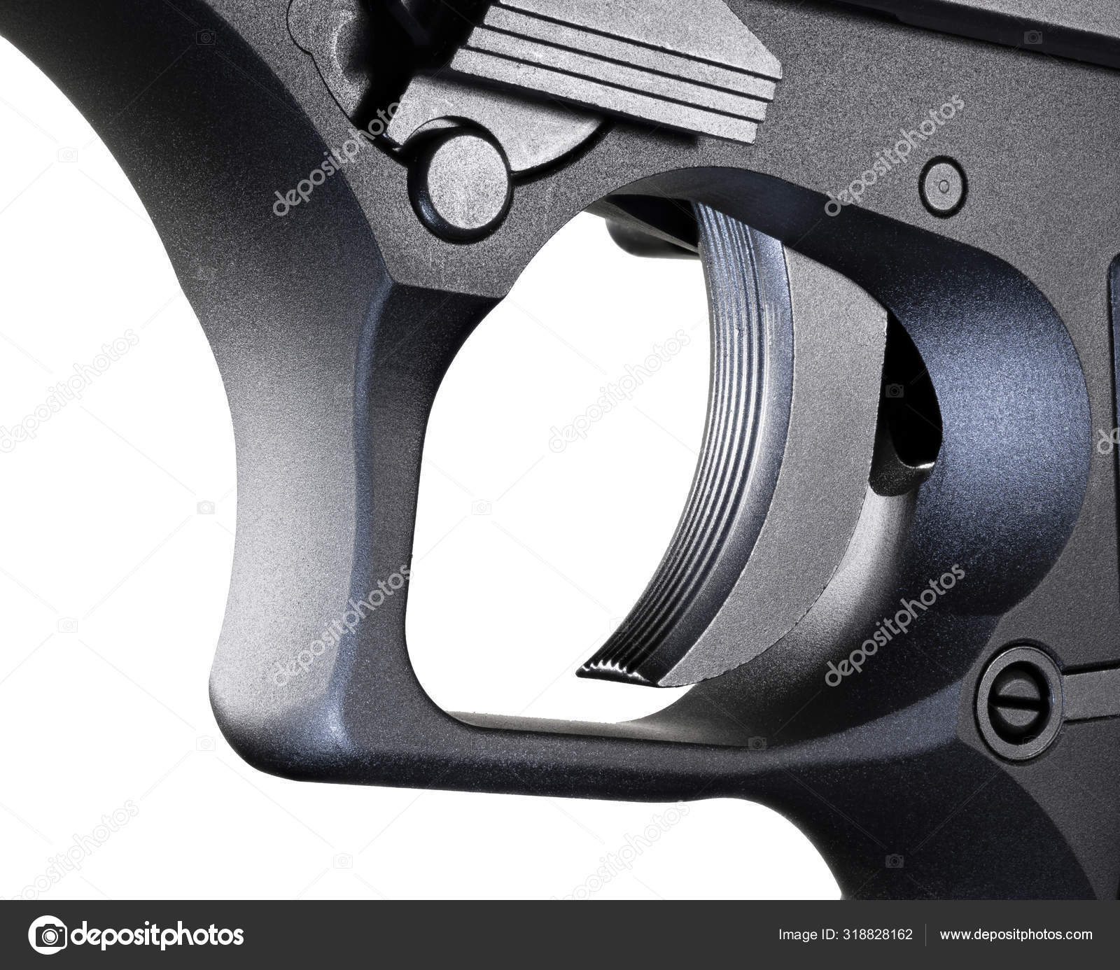 Pistol trigger on a white background Stock Photo by ©gsagi 318828162