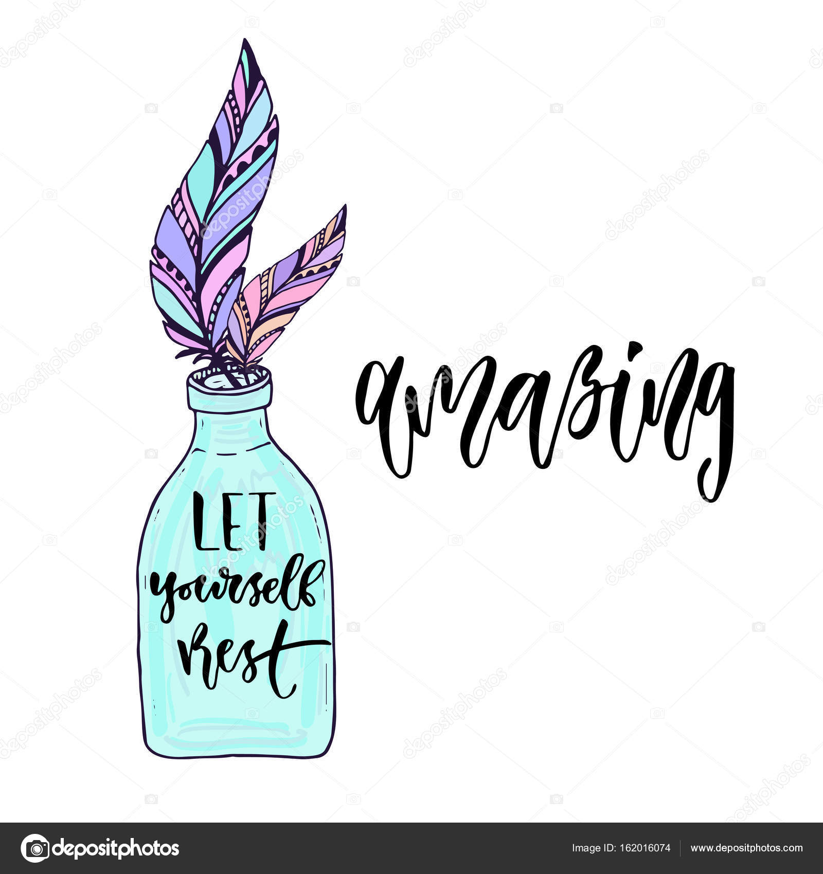 Inspirational handwritten phrase Stock Illustration by ©m-ion #162016074