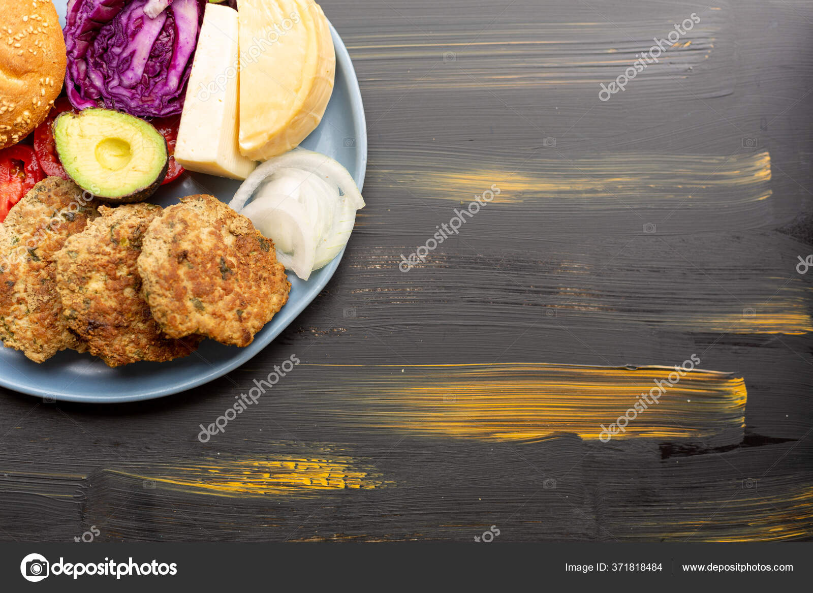 Kaiser Hamburger Meat Tomato Cheese Avocado Lettuce Can Prepared Eaten ...