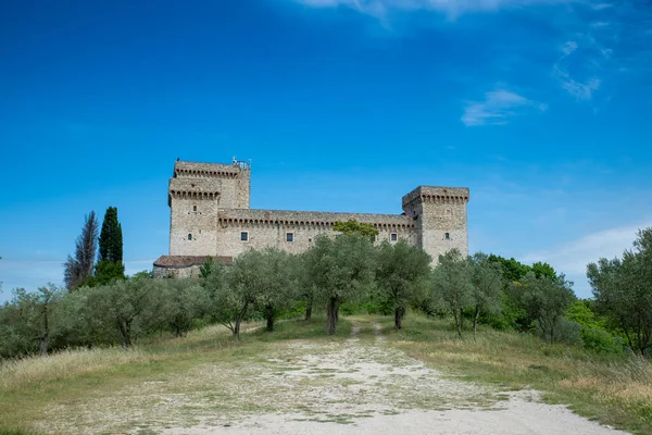 Albornoz fortress on the hill above narni — Stock Photo © katanca81 ...