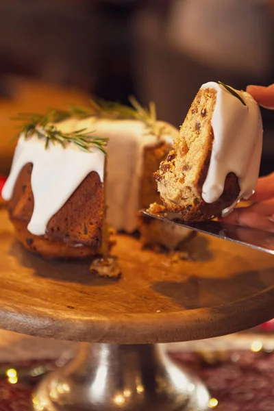 decorated Christmas cake - Traditional European Christmas pastry ...