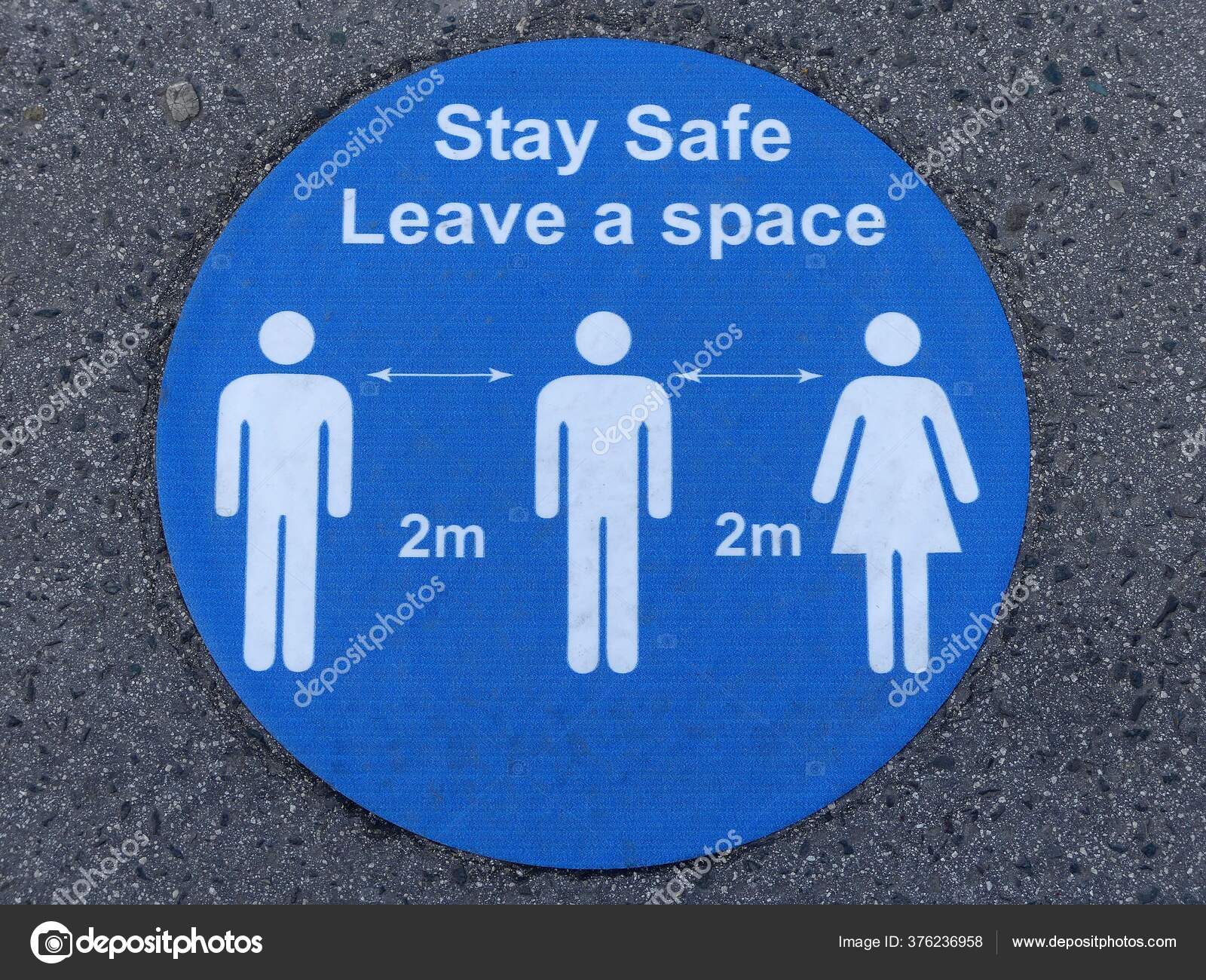 Stay Safe Leave Space Sign London Underground Station Platform ...