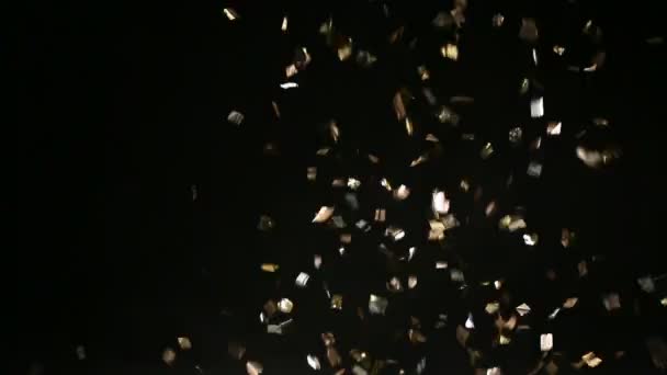 Golden confetti falling down Stock Video Footage by ©erstudio #133685974