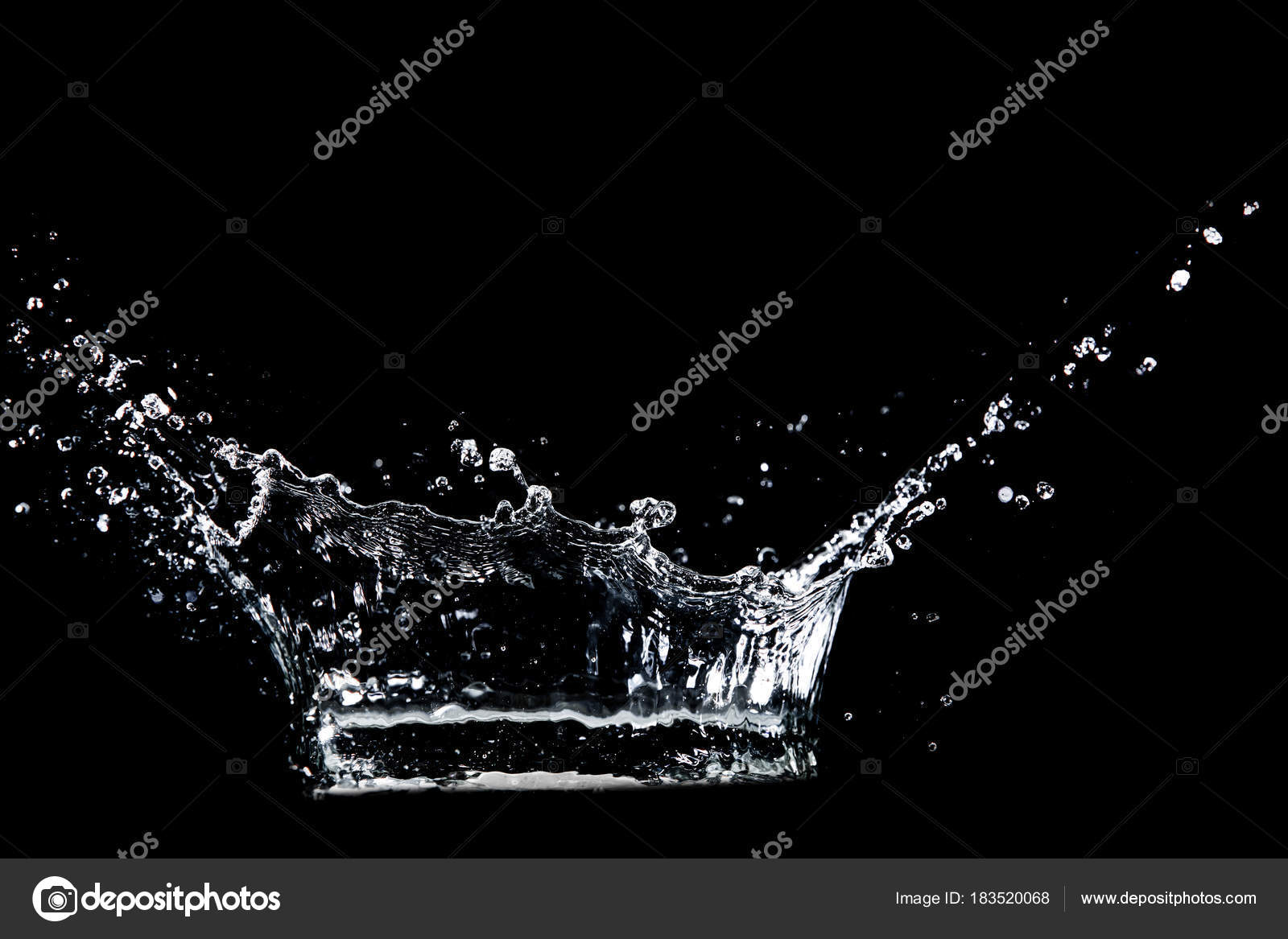Water splash on black Stock Photo by ©erstudio 183520068