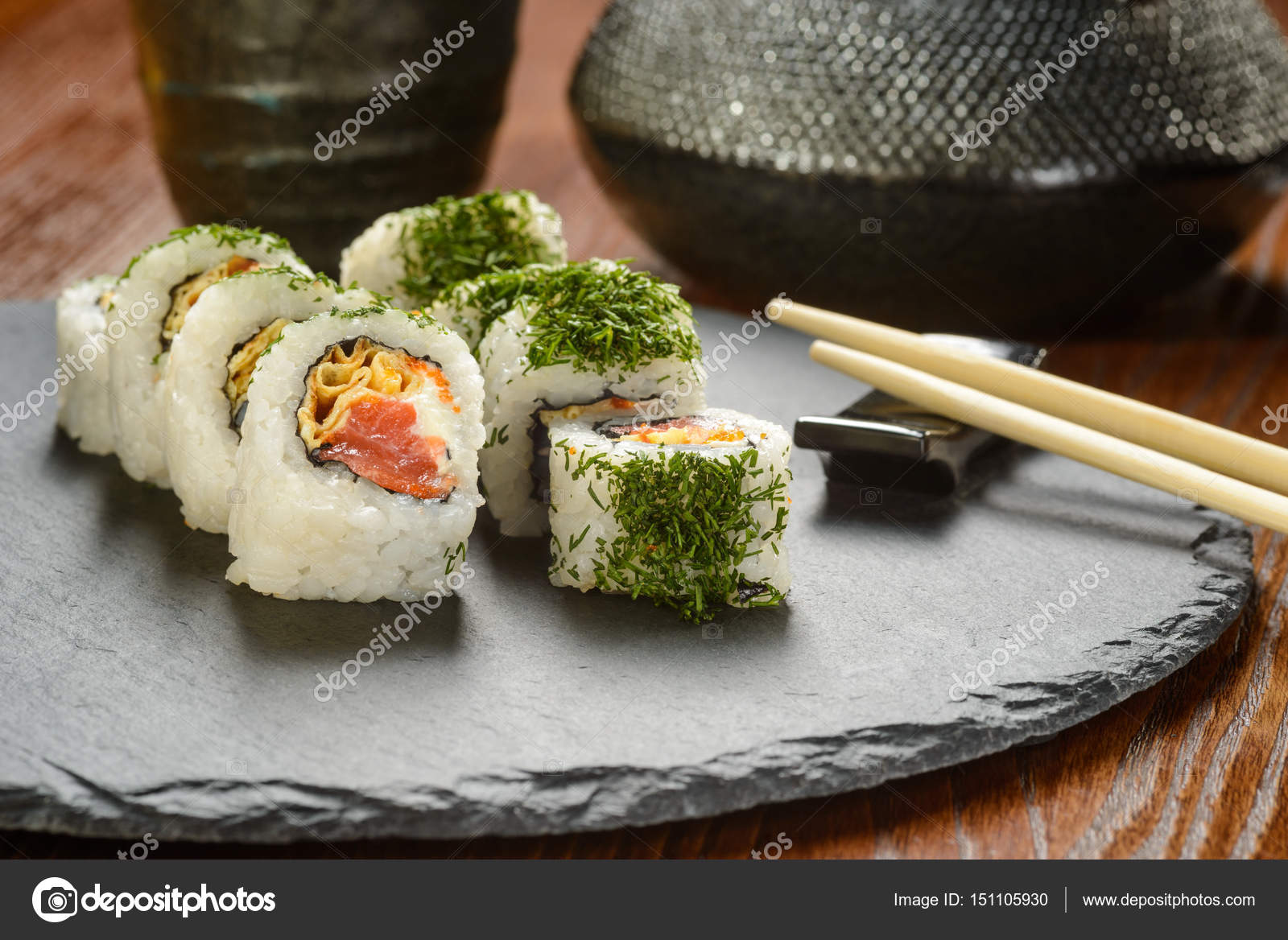 Smoked salmon and caviar rolls Stock Photo by ©YGphoto 151105930