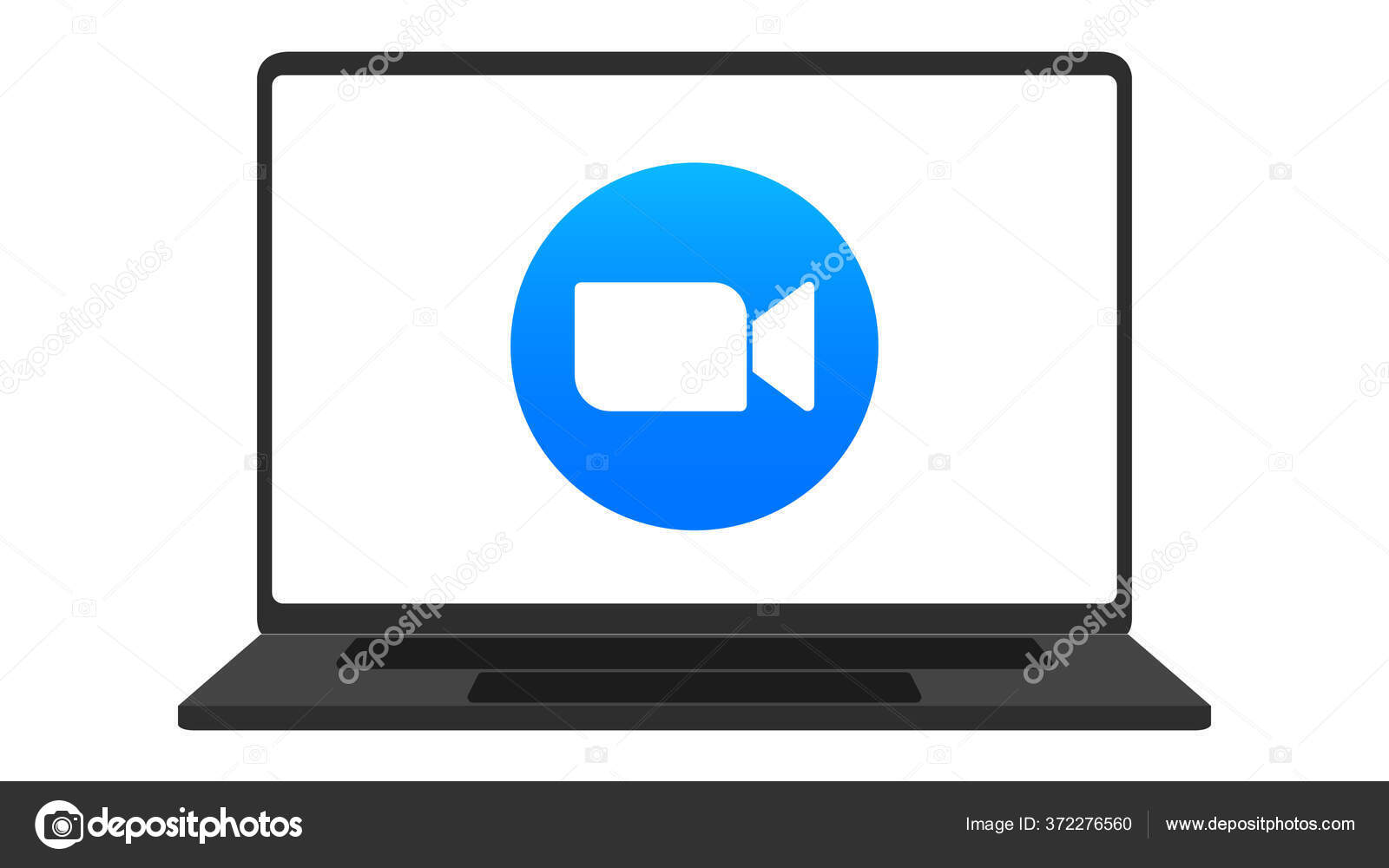 Meeting Camera Icon Notebook Symbol Vector Illustration Stock Vector ...