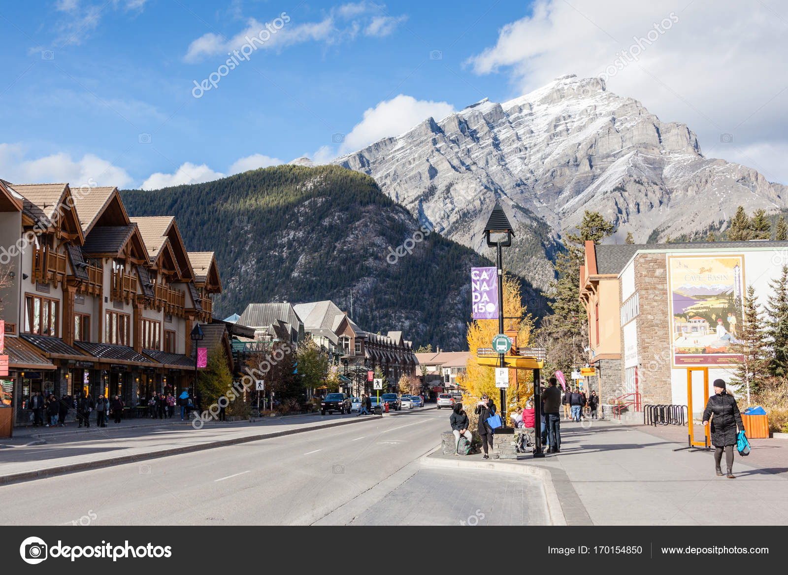Banff Townsite in the Canadian Rockies, Canada – Stock Editorial Photo ...