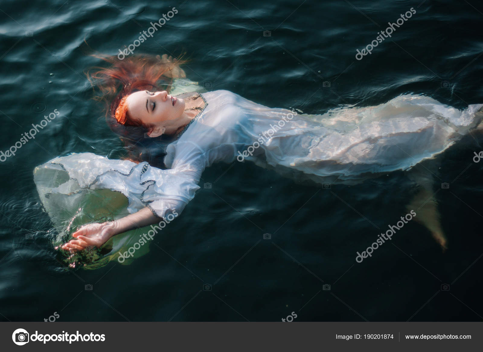 Model Floating In Water