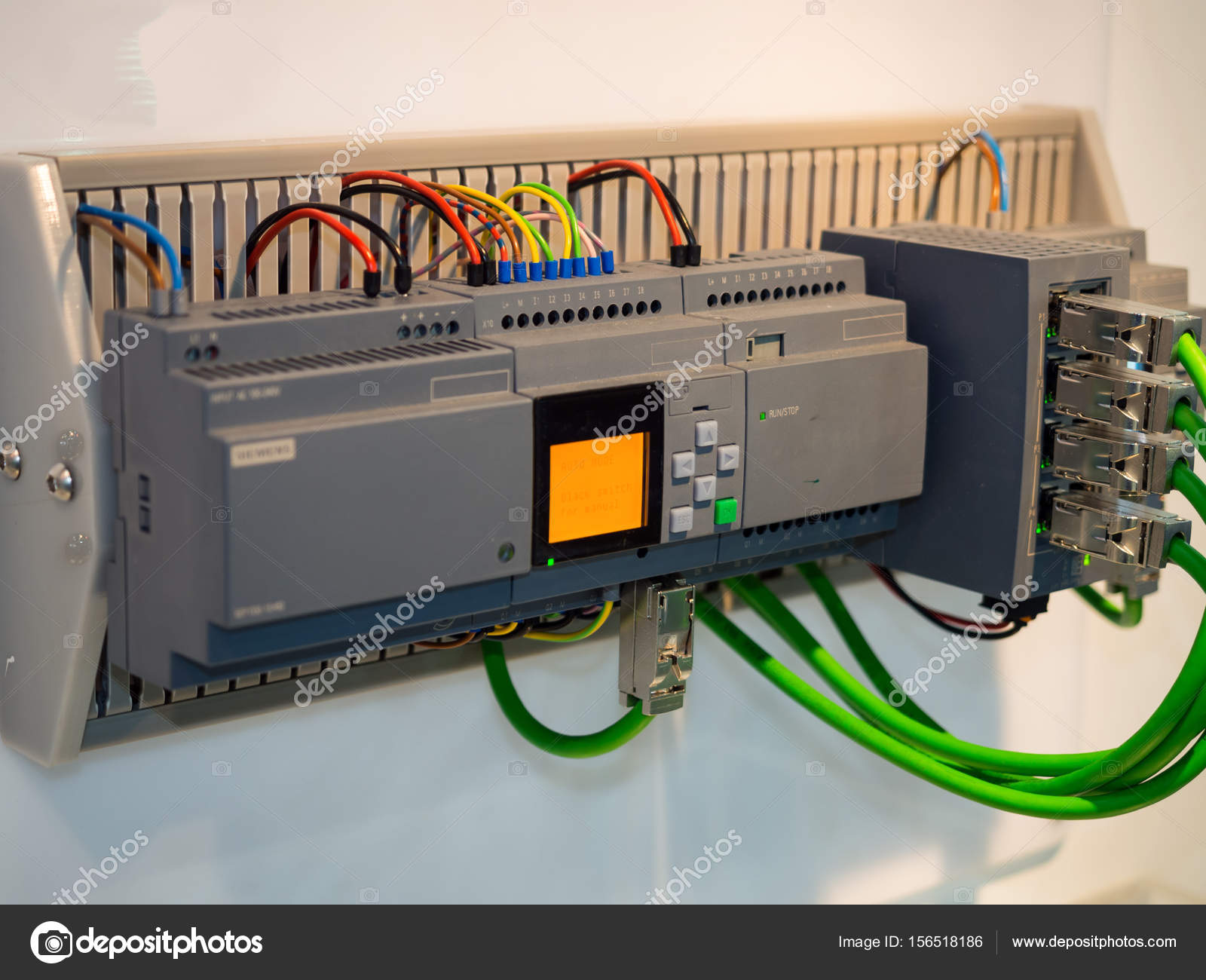 High technology Industrial Machine control by PLC programing log Stock ...