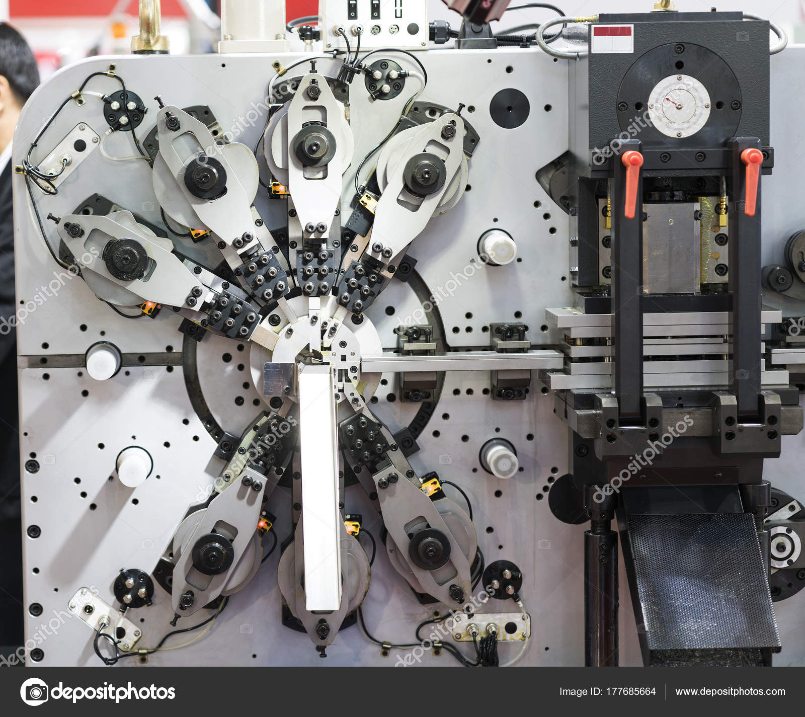 Automatic stamping and bending machine control by CNC Stock Photo by ...
