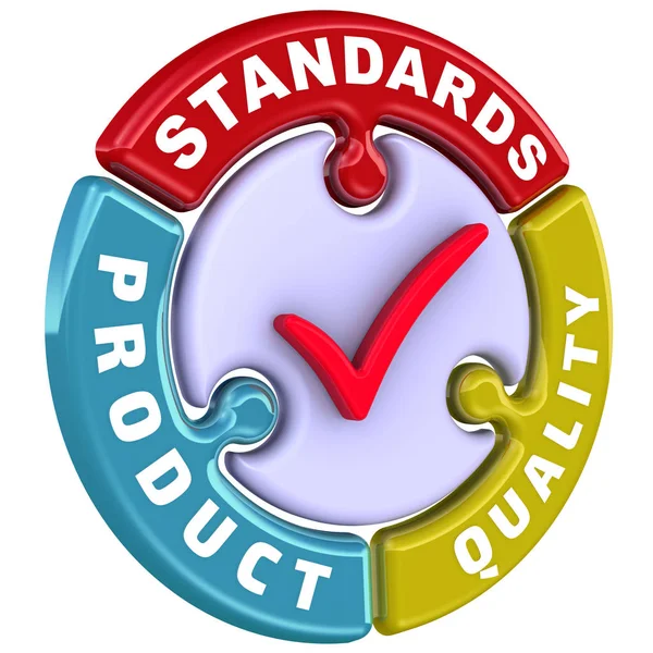 ISO 9001, ISO 14001, ISO 22000. The check mark in the form of a puzzle ...