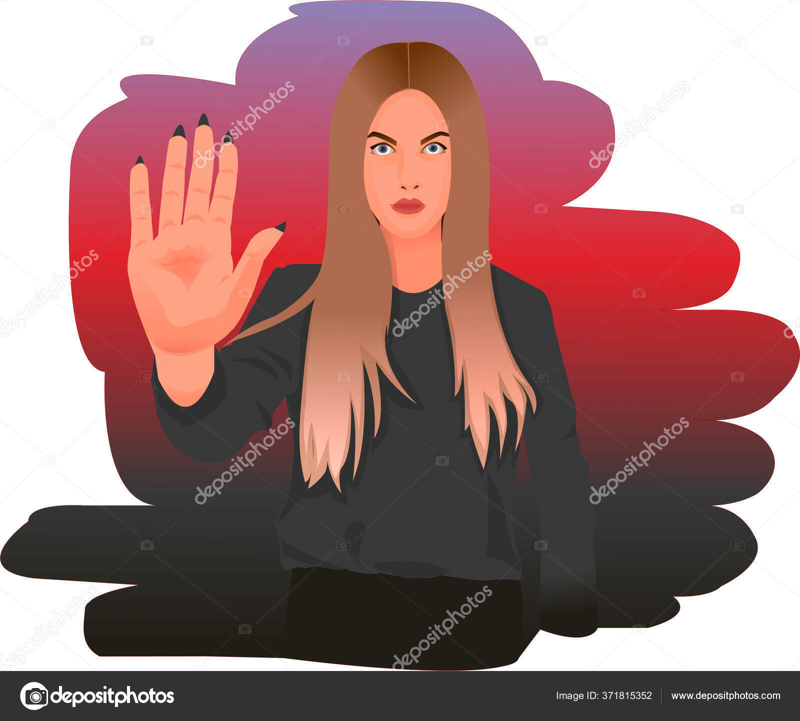 Stop Injustice Violence Women Stock Vector Image by ©Viktoriya_Hetman ...