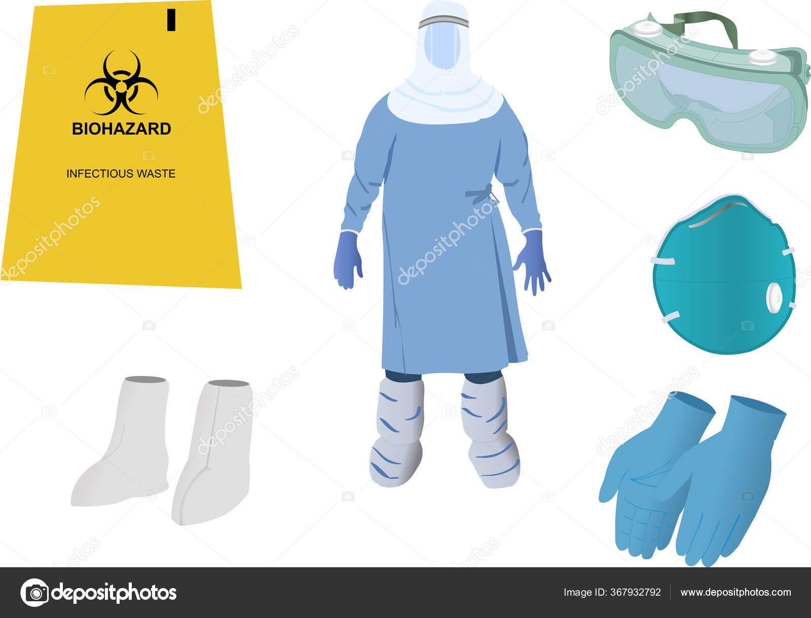 Image vectorielle Images Vectorielles Kit D'équipement Protection ...