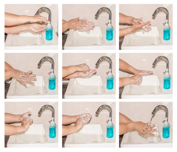 Hand washing steps Images, Royalty-free Stock Hand washing steps Photos ...