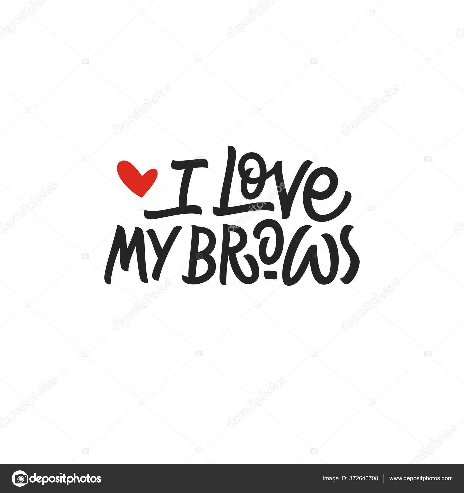 Love Brows Handwriting Calligraphy Black White Lettering Motivating ...