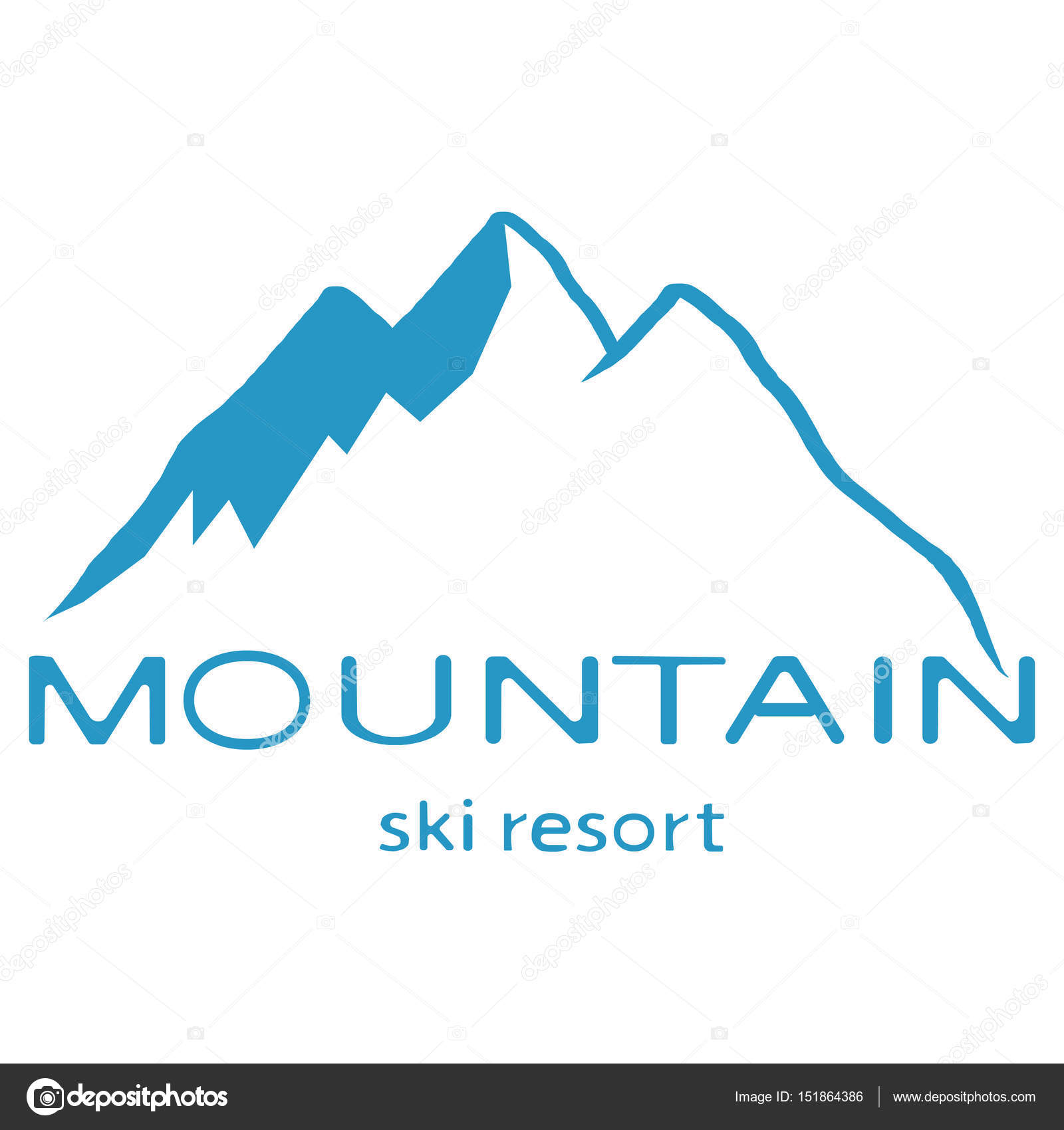 Blue mountain icon Stock Vector Image by ©piligrim1987 #151864386