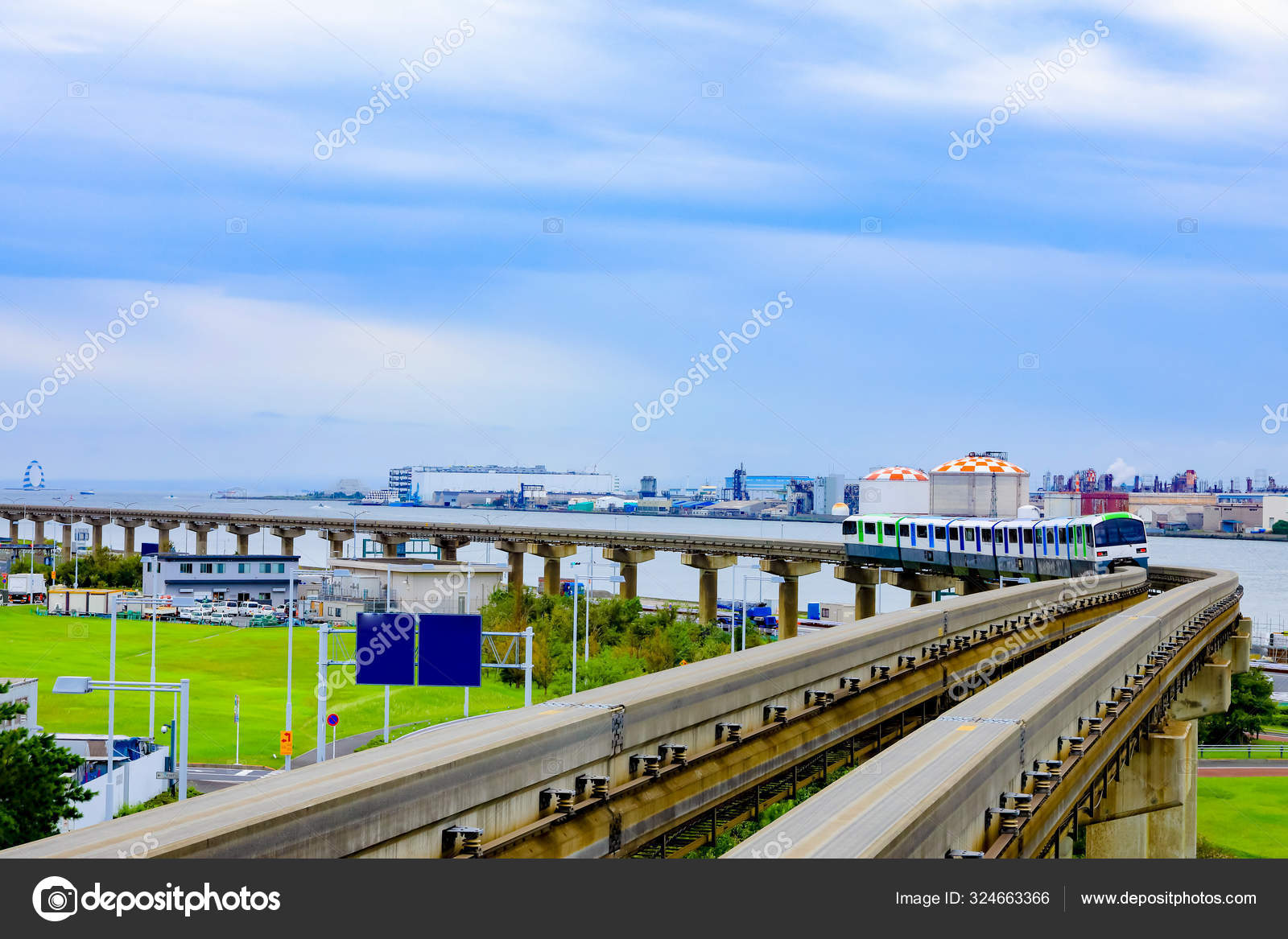 Tokyo Monorail line at Haneda International Airport,Japan Express train ...