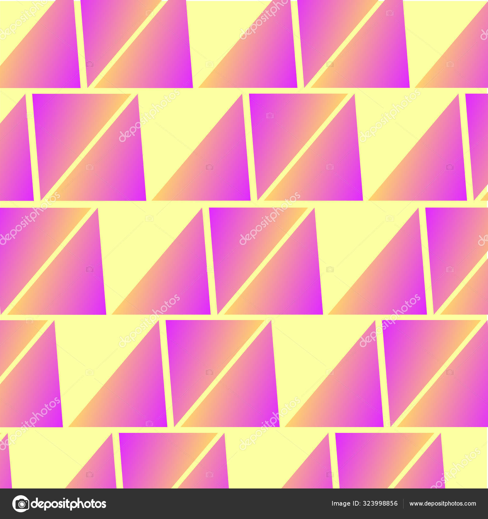 Illustration of triangles with gradient jelly-rose on beige background ...