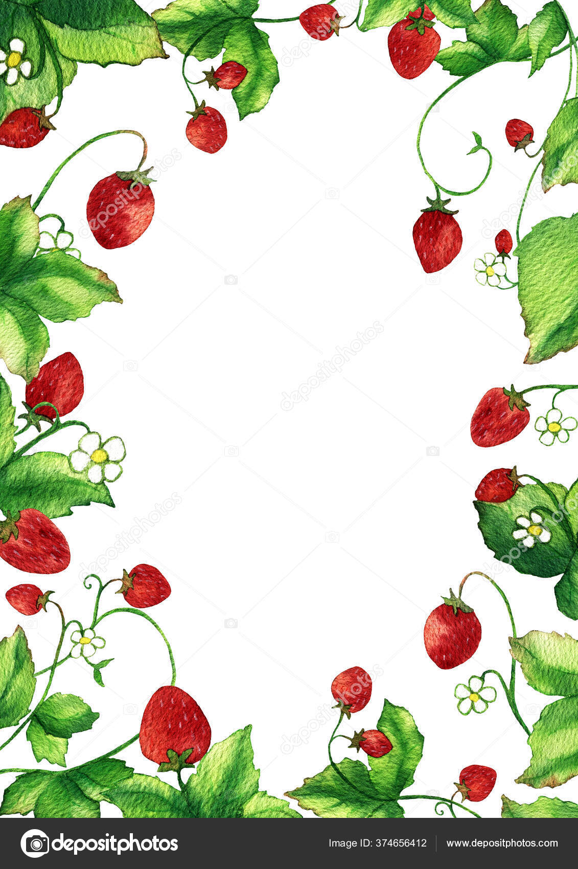Strawberries Border Clip Art