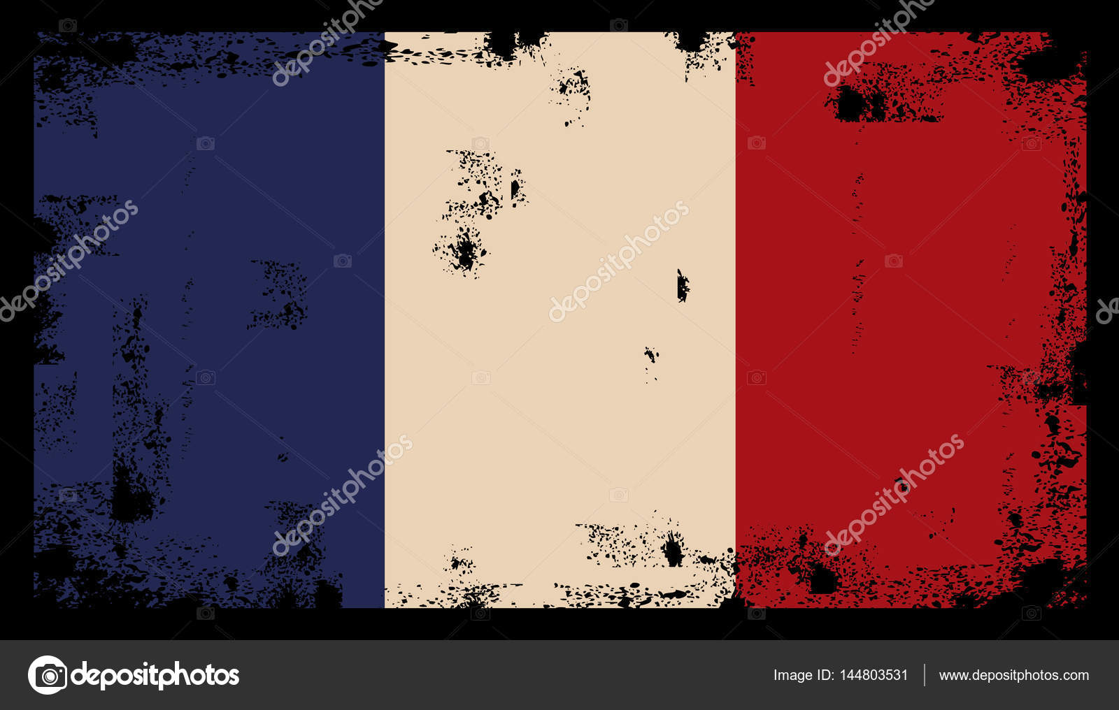 French grunge flag vector Stock Vector Image by ©PstockOwn43 #144803531