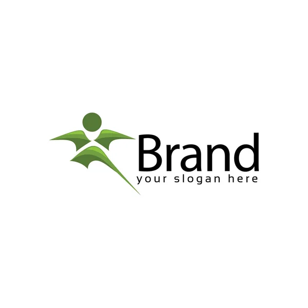 Human Logo Design Vector Vector Illustration White Background Stock ...