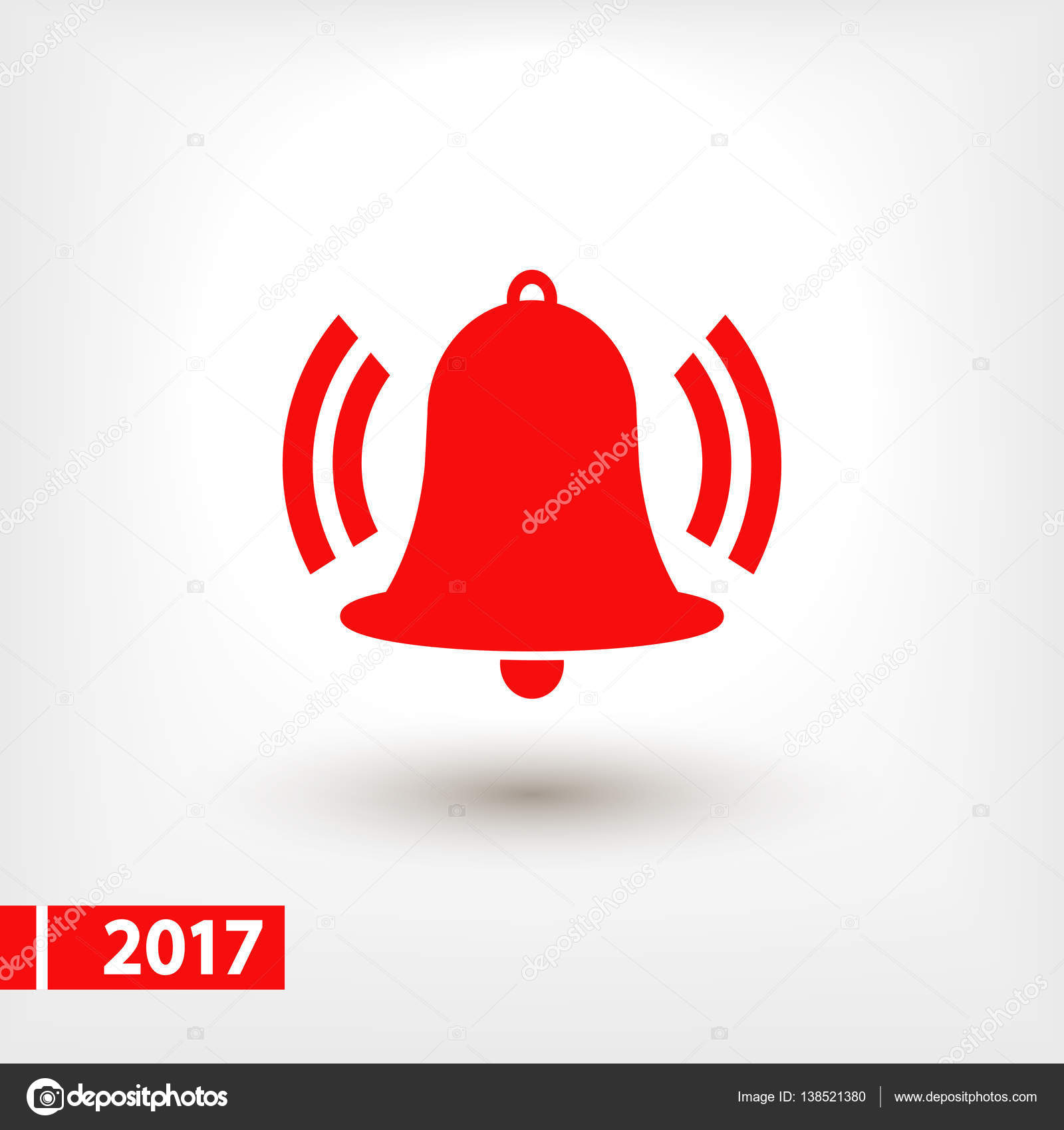 Bell icon, vector illustration. Flat design style Stock Vector by ...