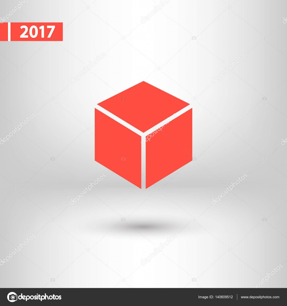 3d cube logo design icon, vector illustration. Flat design style ...