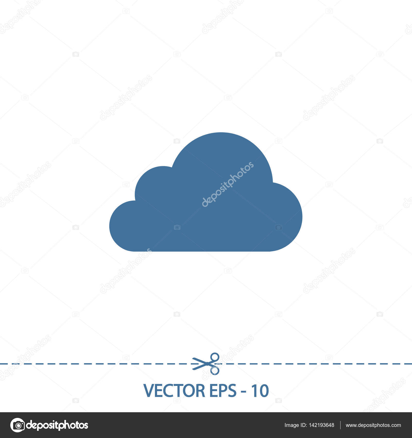 Icono de nube, ilustración vectorial. estilo de diseño plano Vector de ...
