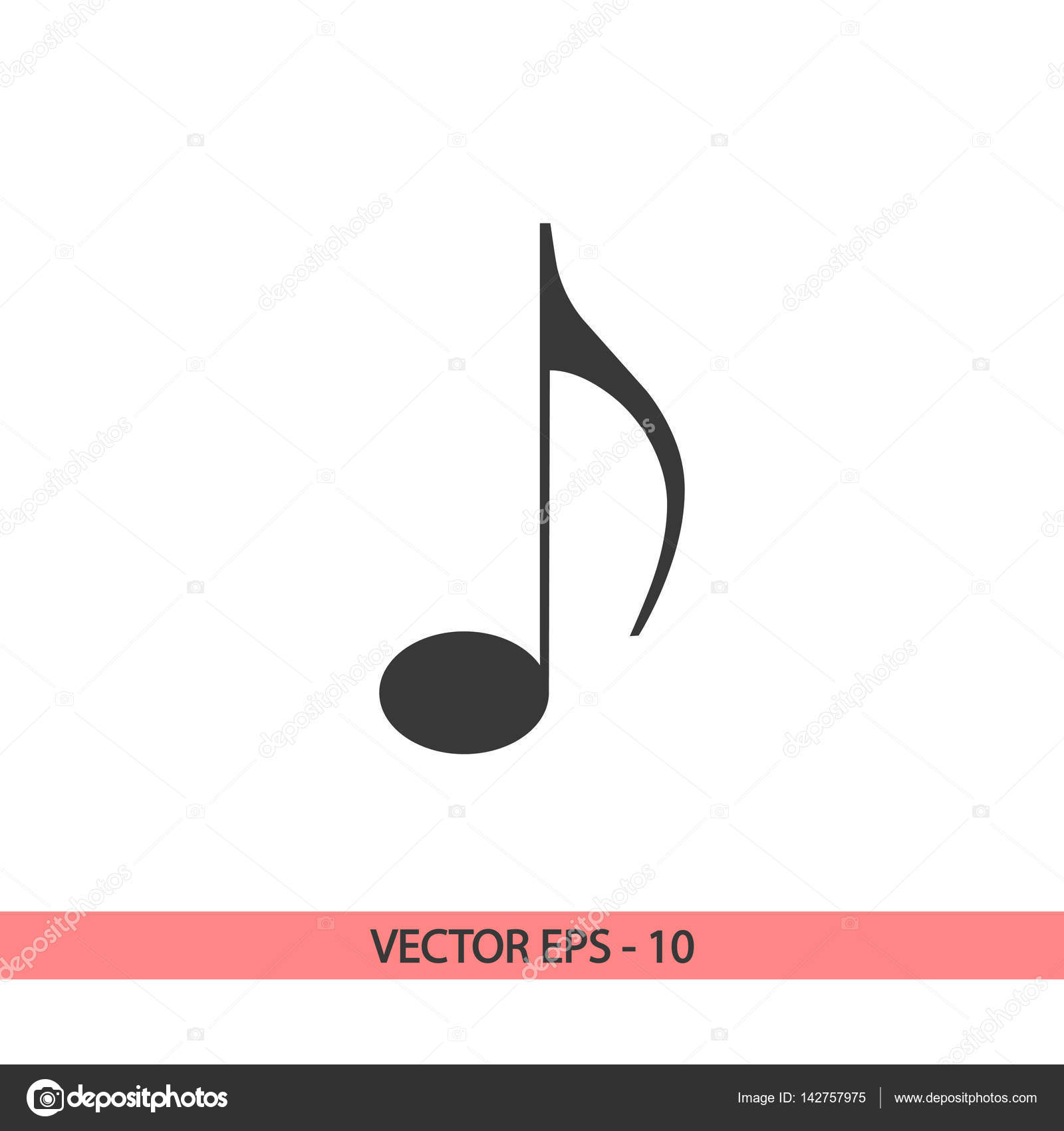 Icono de música, ilustración vectorial. Estilo de diseño plano Vector ...