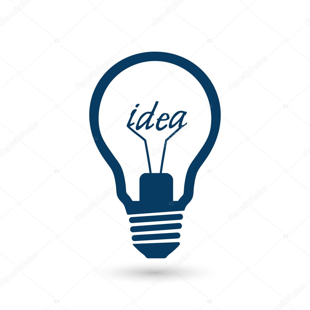 Icona Della Lampadina Piatta