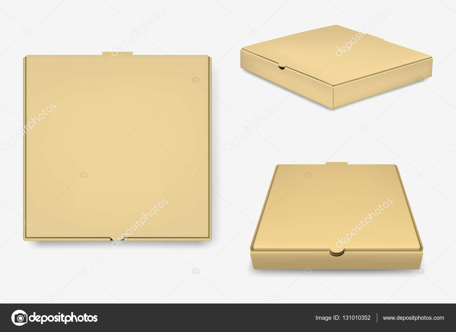 Pizza Box Template Vector
