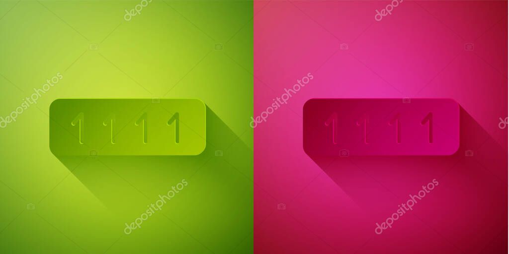 Corte de papel Icono de acceso de seguridad y protección con contraseña ...