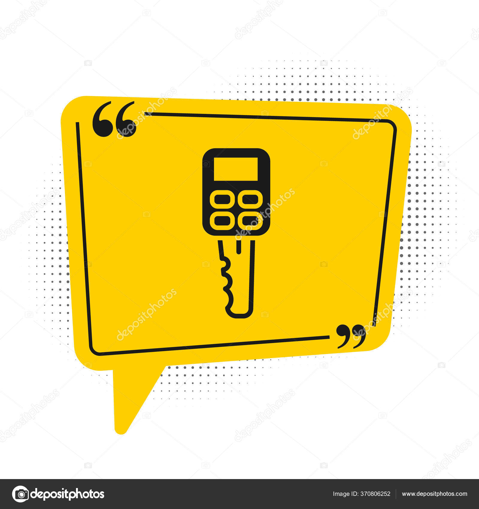 Black Car Key Remote Icon Isolated White Background Car Key Stock ...