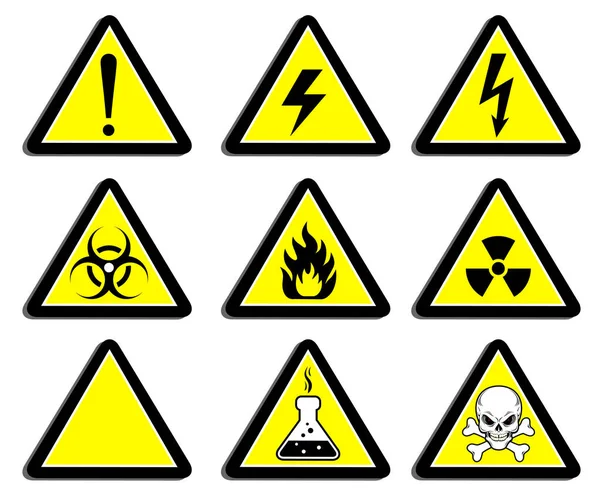 Warning signs set — Stock Vector © yadviga #5054557