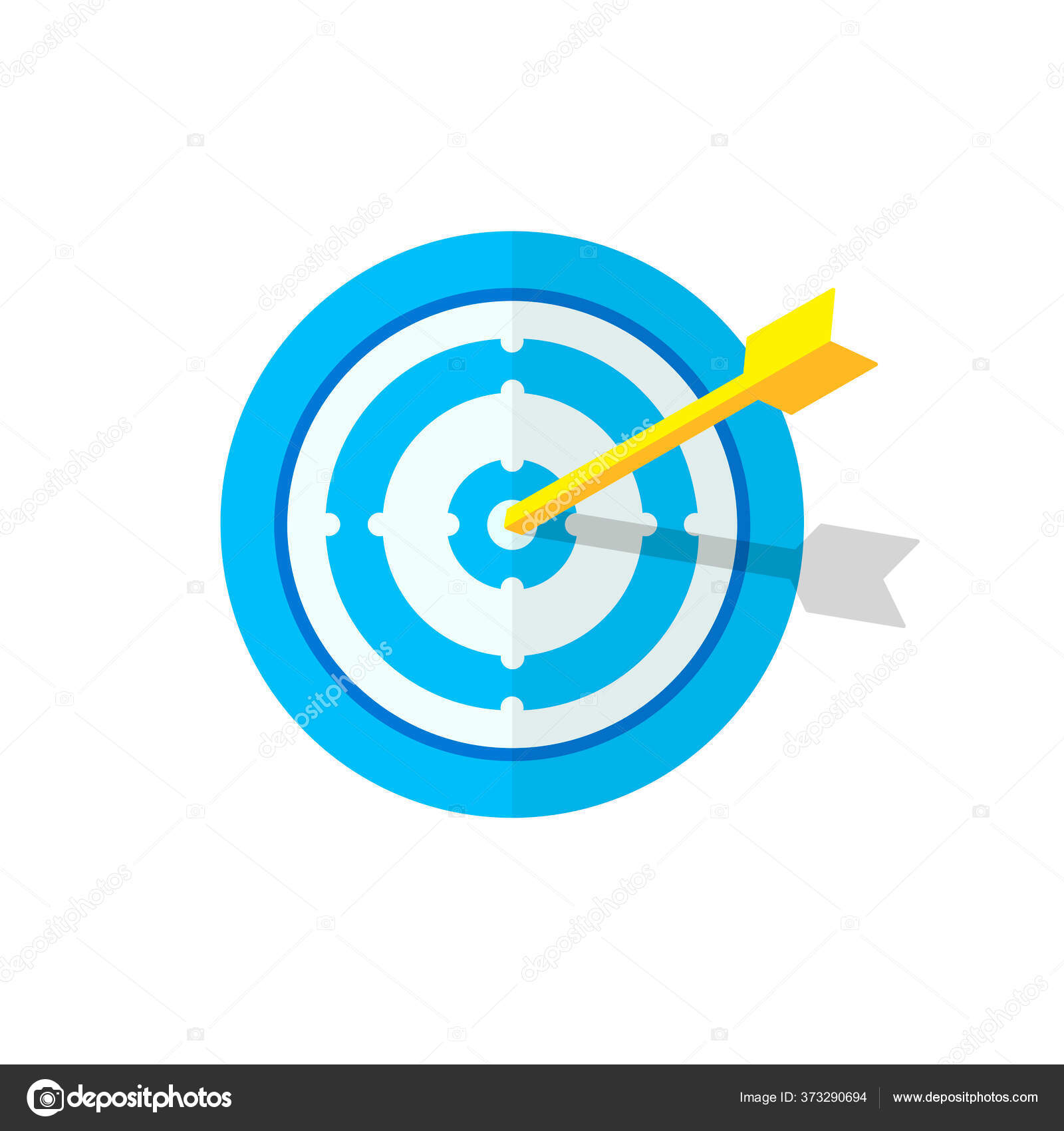 Mission Target Icon Business Goal Logo Isolated White Background Eps ...