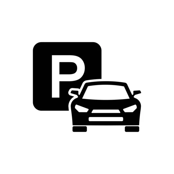 Icono de signo de aparcamiento en el fondo blanco aislado. EPS 10 ...