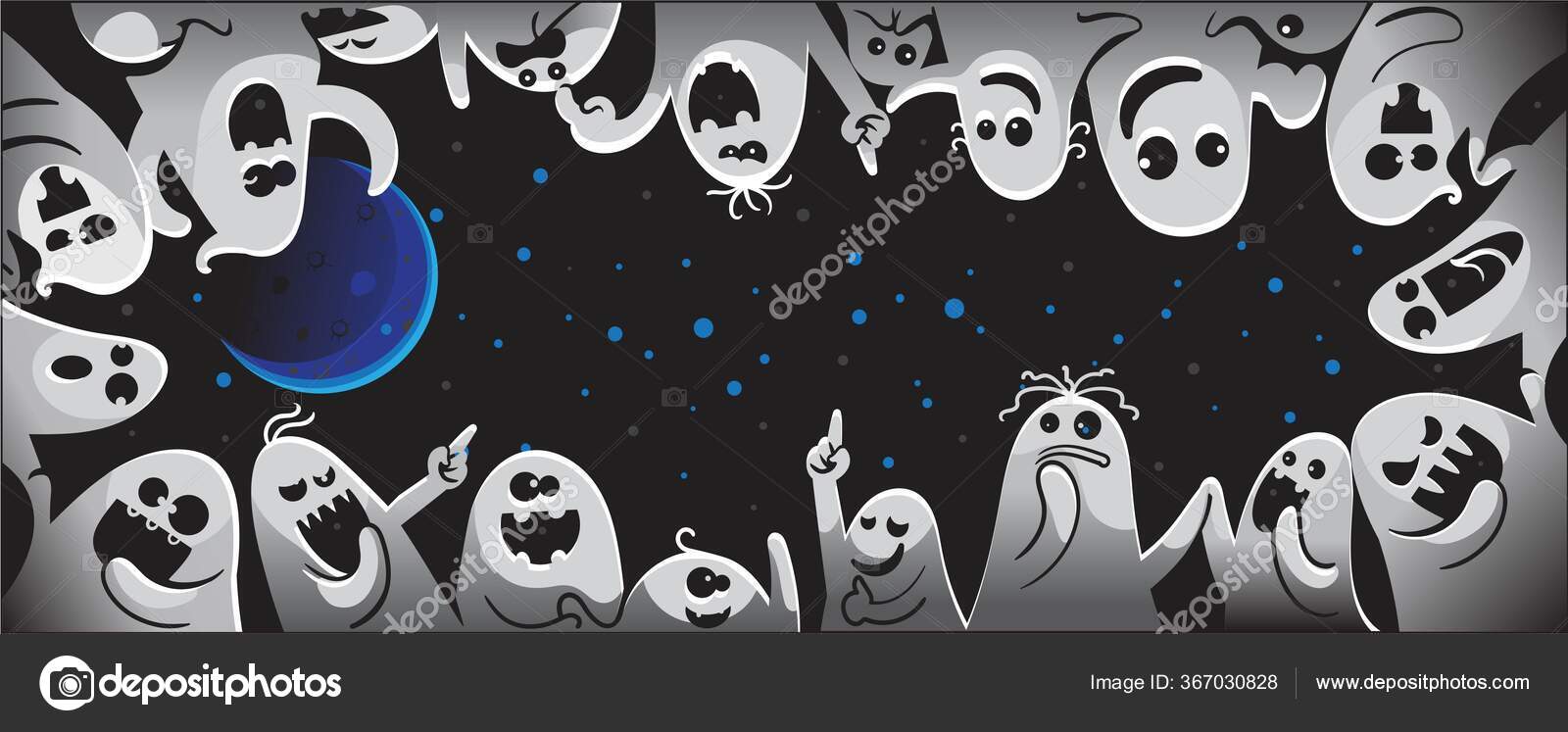 Ghost Starry Night Vector Background Stock Vector Image by ©ann131313 ...