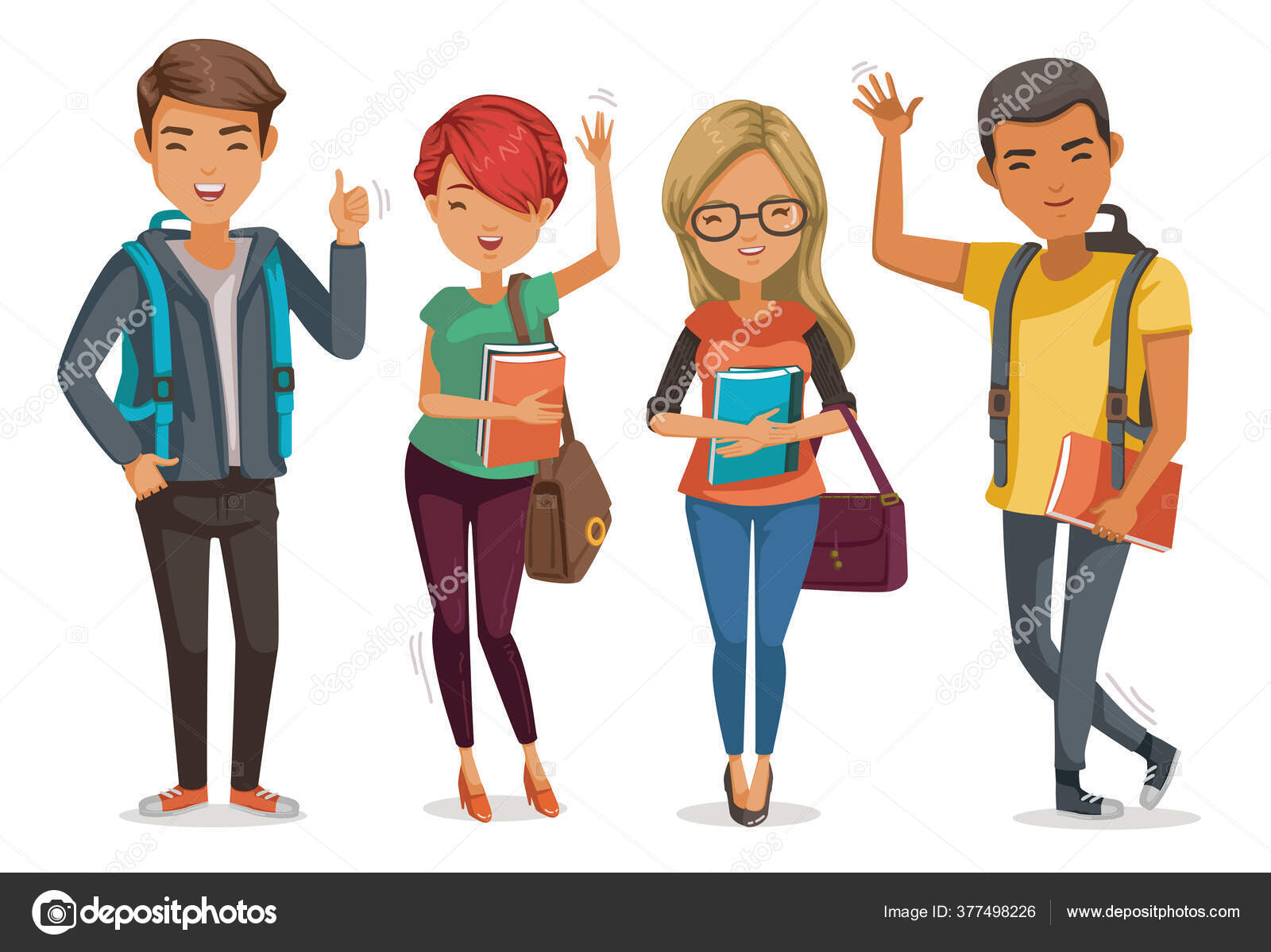 Smiling Student Cartoon