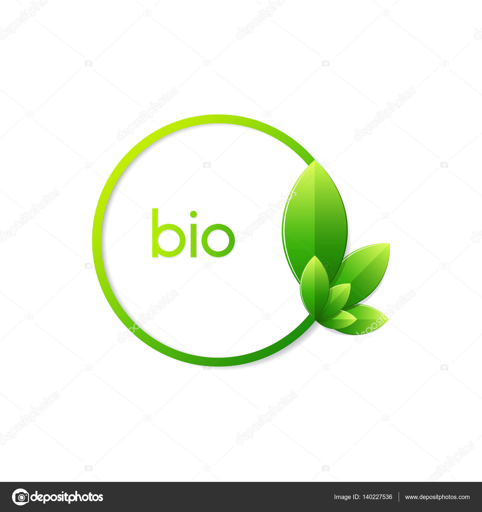 Vector green bio icon — Stock Vector © freshwater #140227536