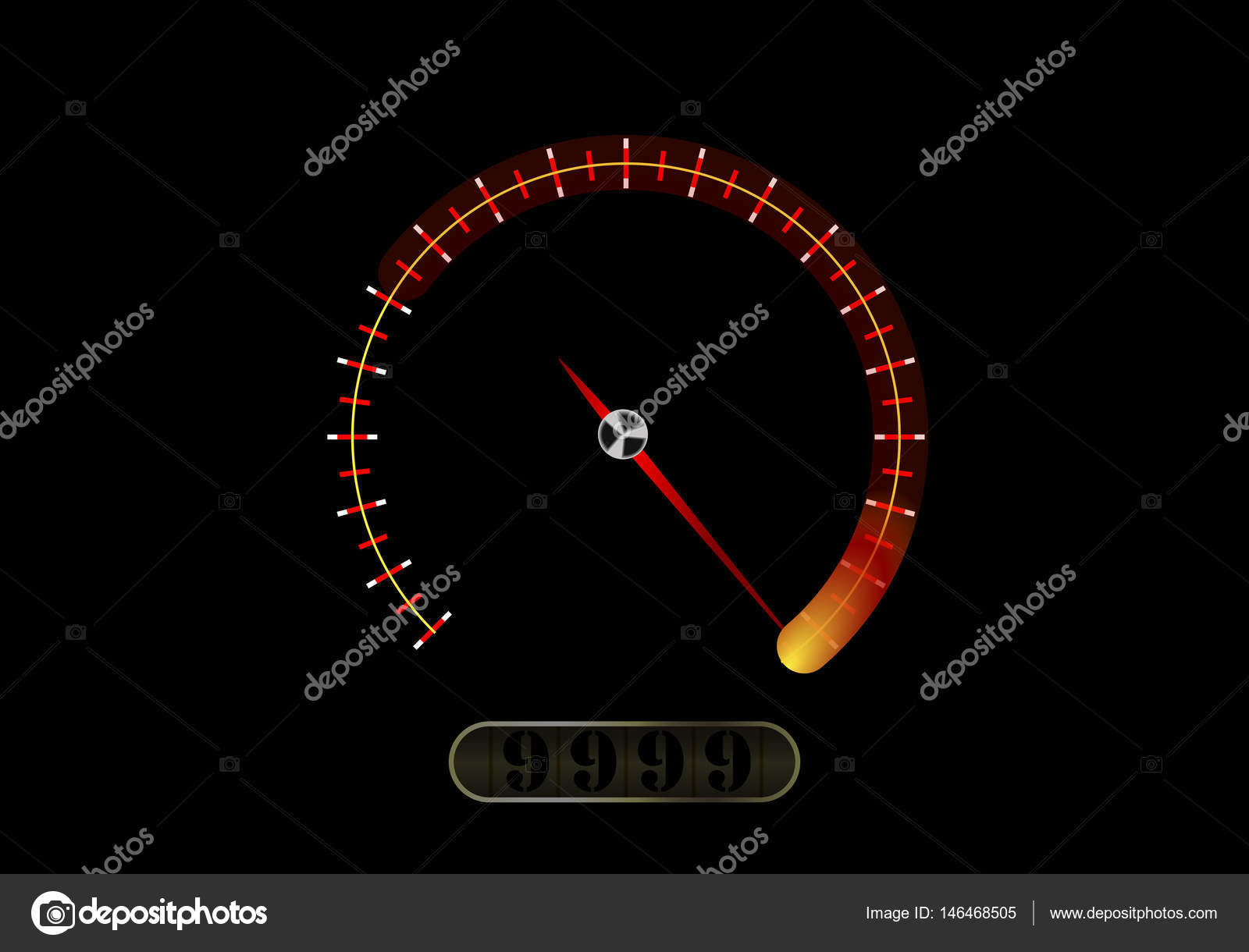 Speedometer on a black background Stock Vector Image by ©Kraft2727 ...