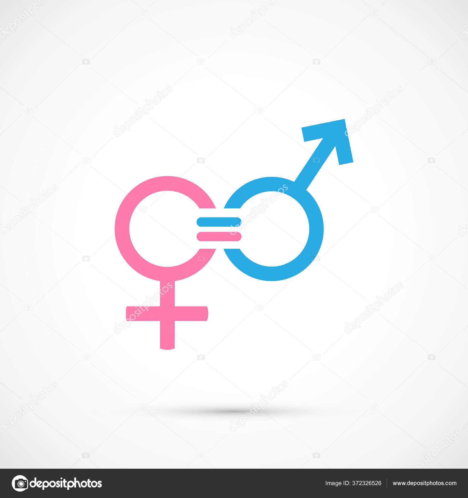 Male Female Gender Equality Icon Vector Art Illustration Stock Vector ...