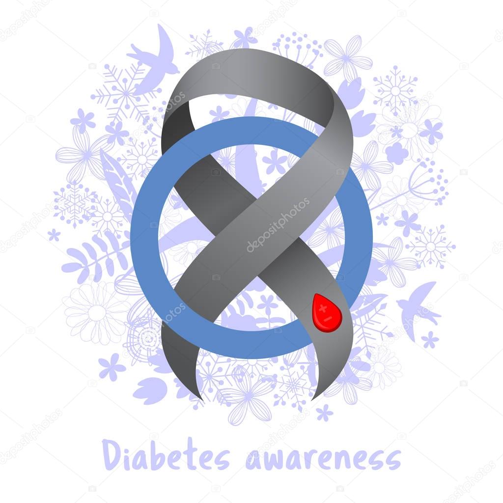 Diabetes Awareness Ribbon